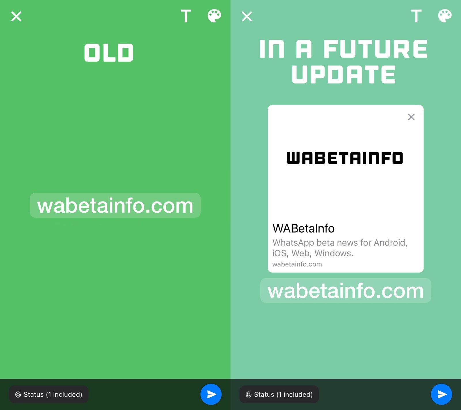 WhatsApp is developing rich link previews for text status updates - BrandMa